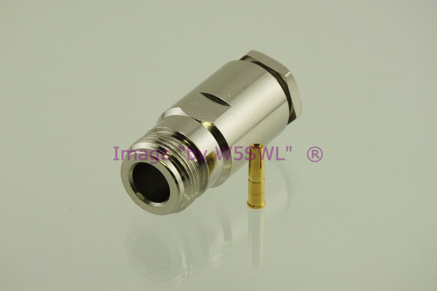 Coax Connector N Female Clamp for RG-8A/U RG-213 Series Cable 2-Pack - by W5SWL