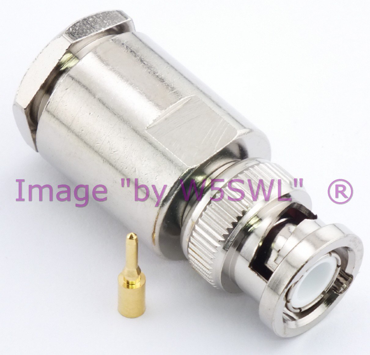 Coax Connector BNC Male Clamp for RG-8A/U RG-213 Series Cable - by W5SWL