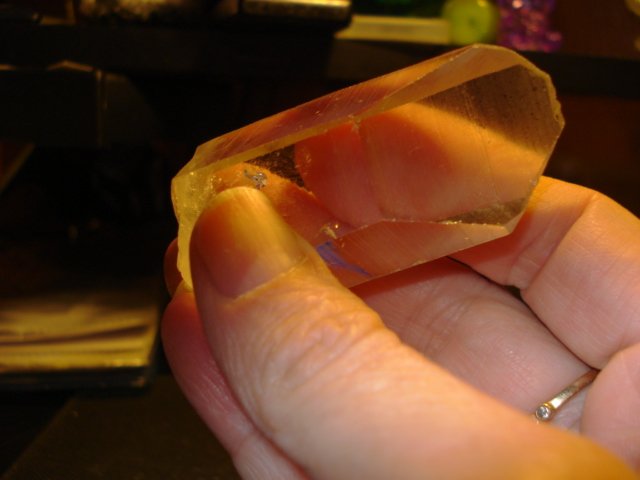 ARKANSAS QUARTZ 8 SIDED CHANNELER CRYSTAL POINT-REIKI #201120050