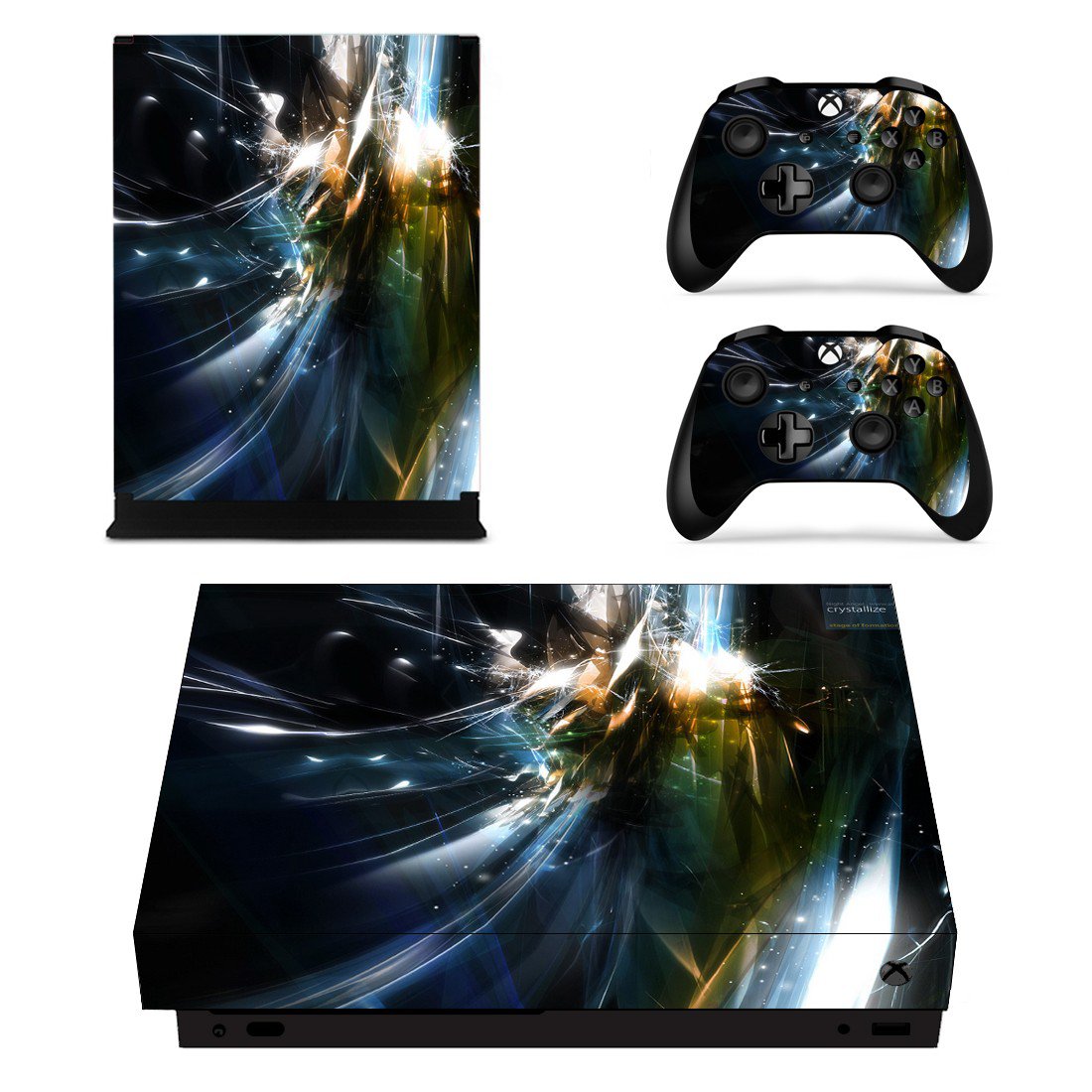 Custom Design xbox one X skin decal for console and 2 controllers