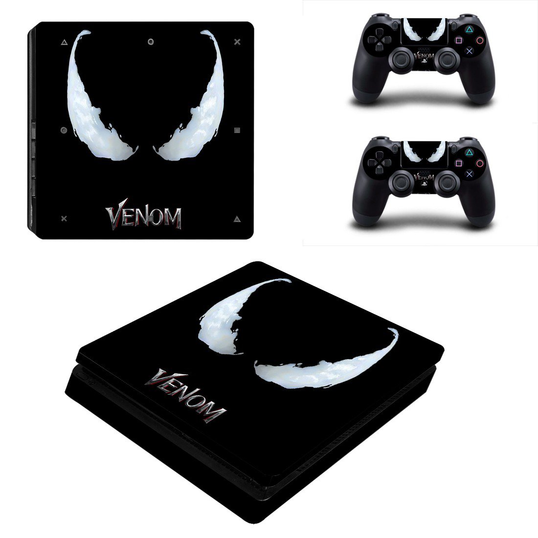 Venom ps4 slim skin decal for console and controllers