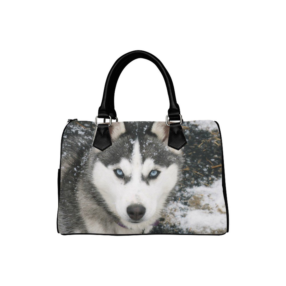 Siberian Husky Dog Barrel Type Handbag Bag