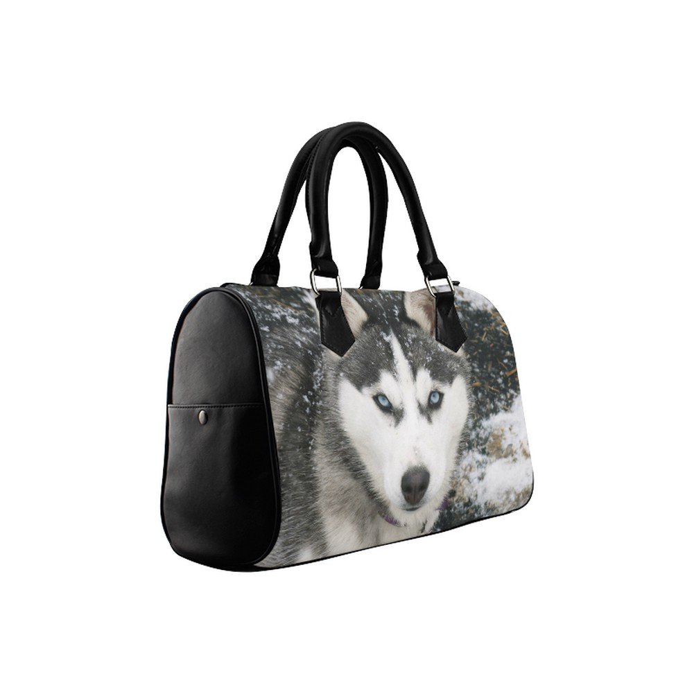 Siberian Husky Dog Barrel Type Handbag Bag
