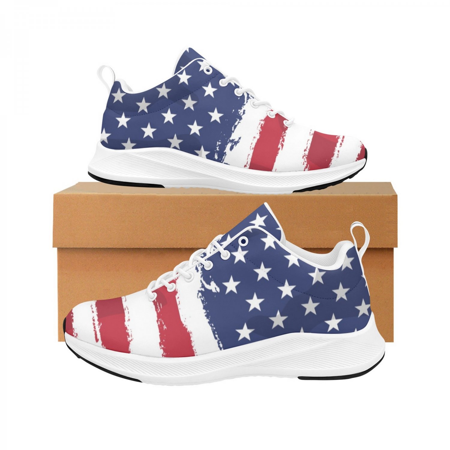 Men's United States Flag Pattern Alpha Running Shoes