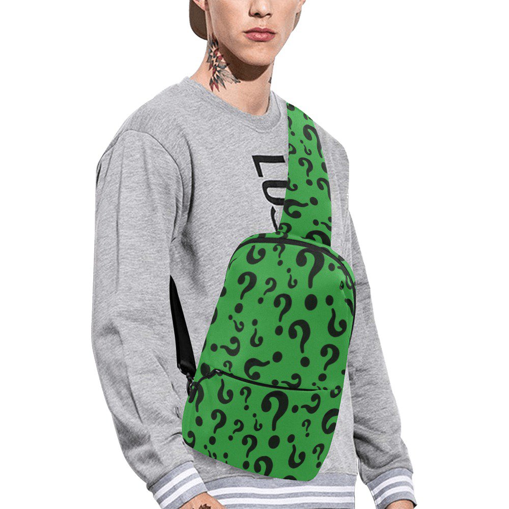 Riddler Riddle Green Questions Crossbody Chest Bag
