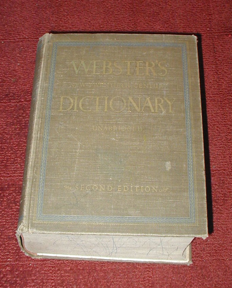 Vintage Websters Dictionary HUGE