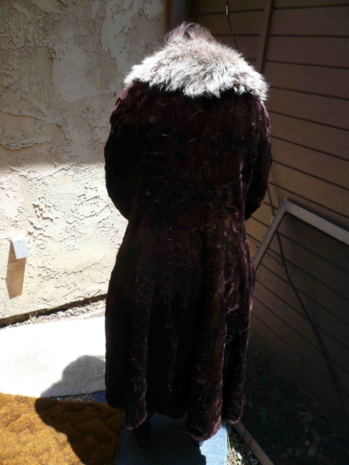 Rabbit/Velvet? Fur coat with Fox Trim (#109)