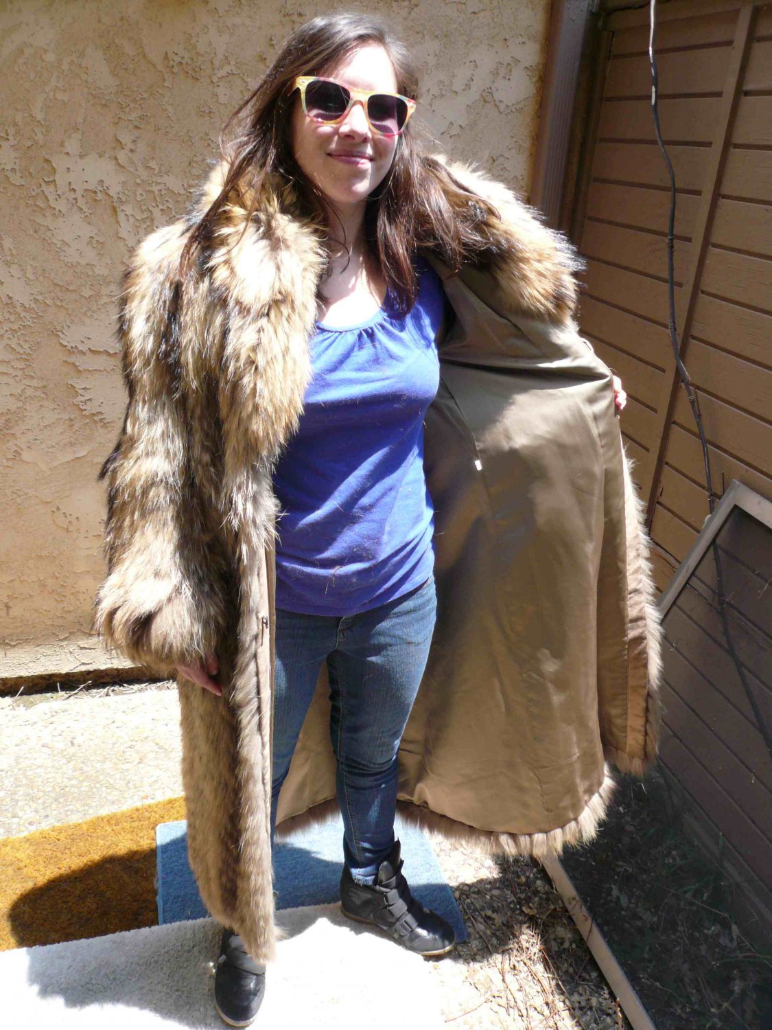 Full Length Tanuki Fur Coat (#128)
