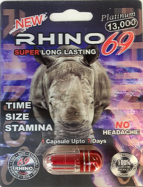 Rhino 69 Platinum 13000 Male Enhancement Pill 24ct Box