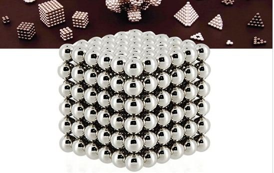 3mm Buckyballs Neocube Magnet Toy 216pcs Set (Silver)