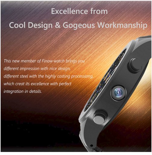 Finow Q7 Plus Smart Watch Smartwatch Android 5.1 MTK6580
