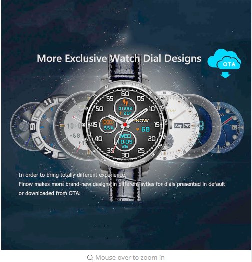 Finow Q7 Plus Smart Watch Smartwatch Android 5.1 MTK6580