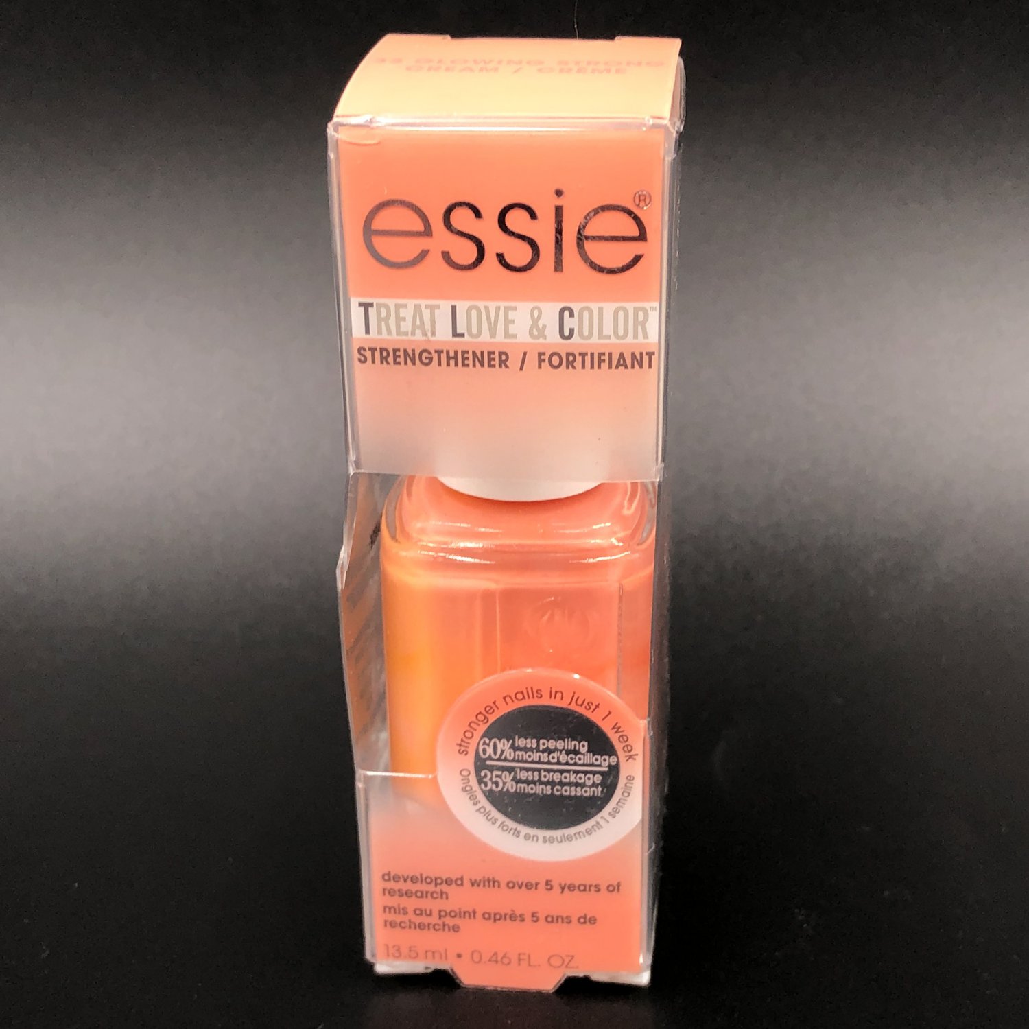 essie TLC Nail Polish Strengthener 33 Glowing Strong orange