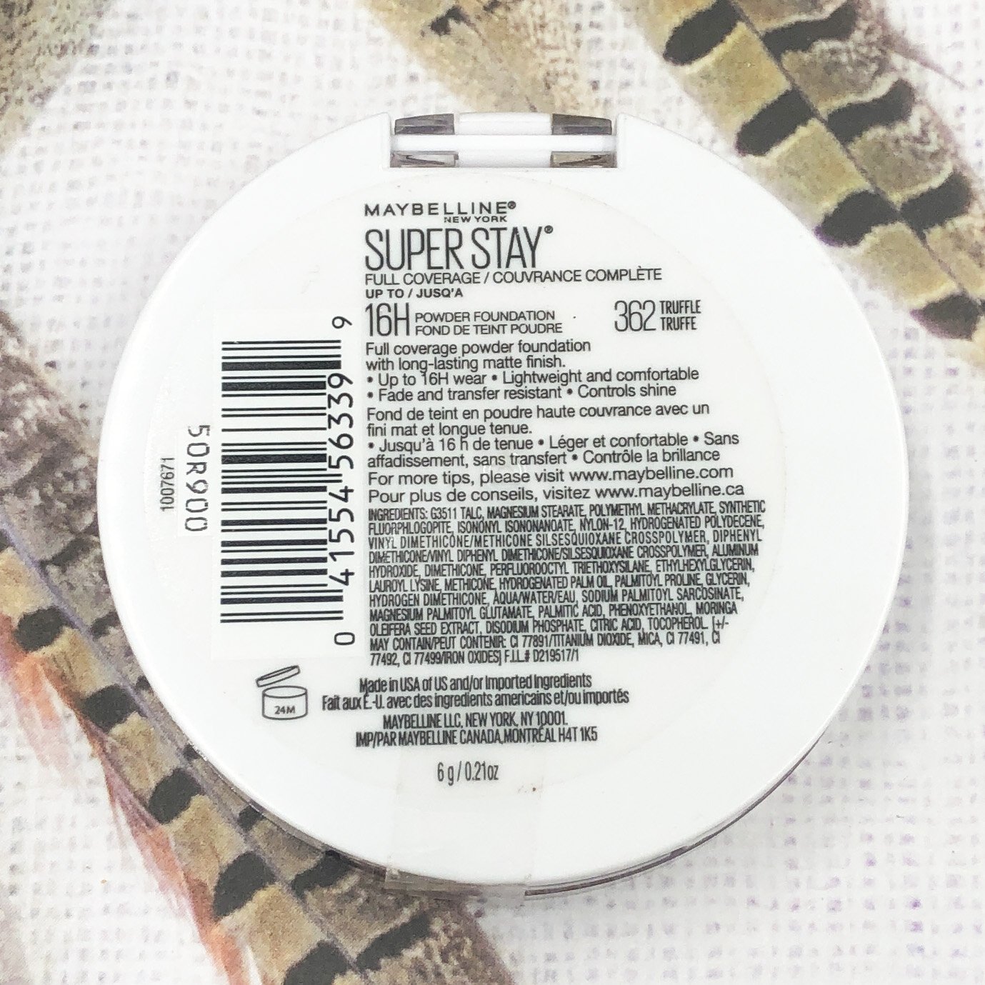 Maybelline Super Stay Full Coverage Matte Finish Powder Foundation 362 ...