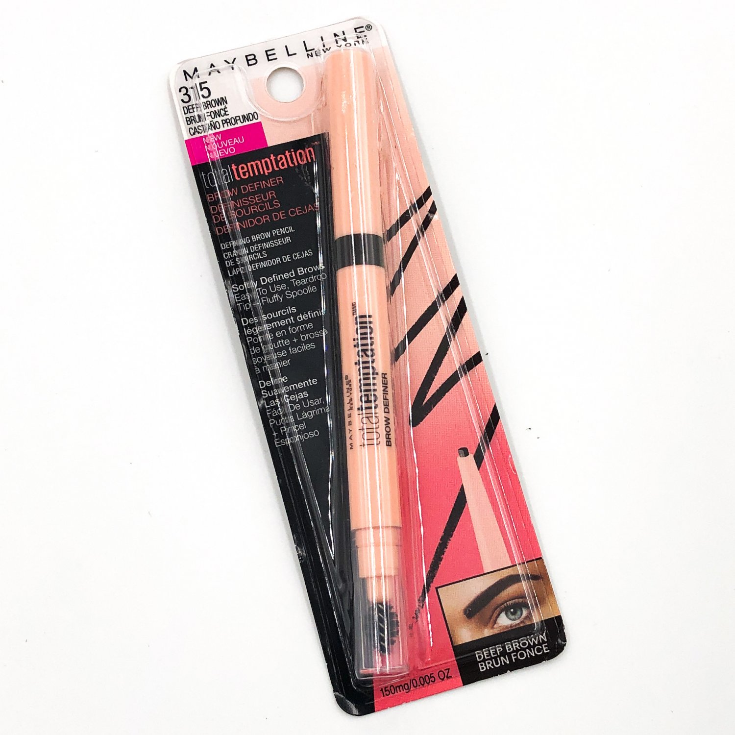 Maybelline Total Temptation Brow Definer Pencil 315 Deep Brown