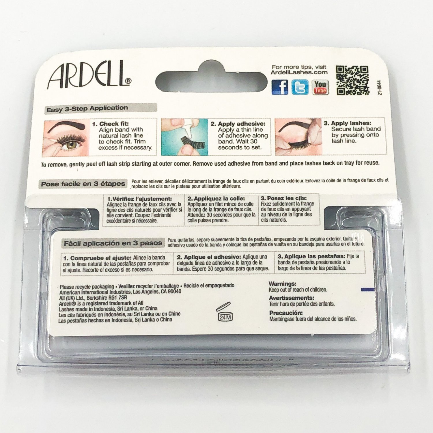 Ardell Color Impact 110 Blue Faux Eye Lashes