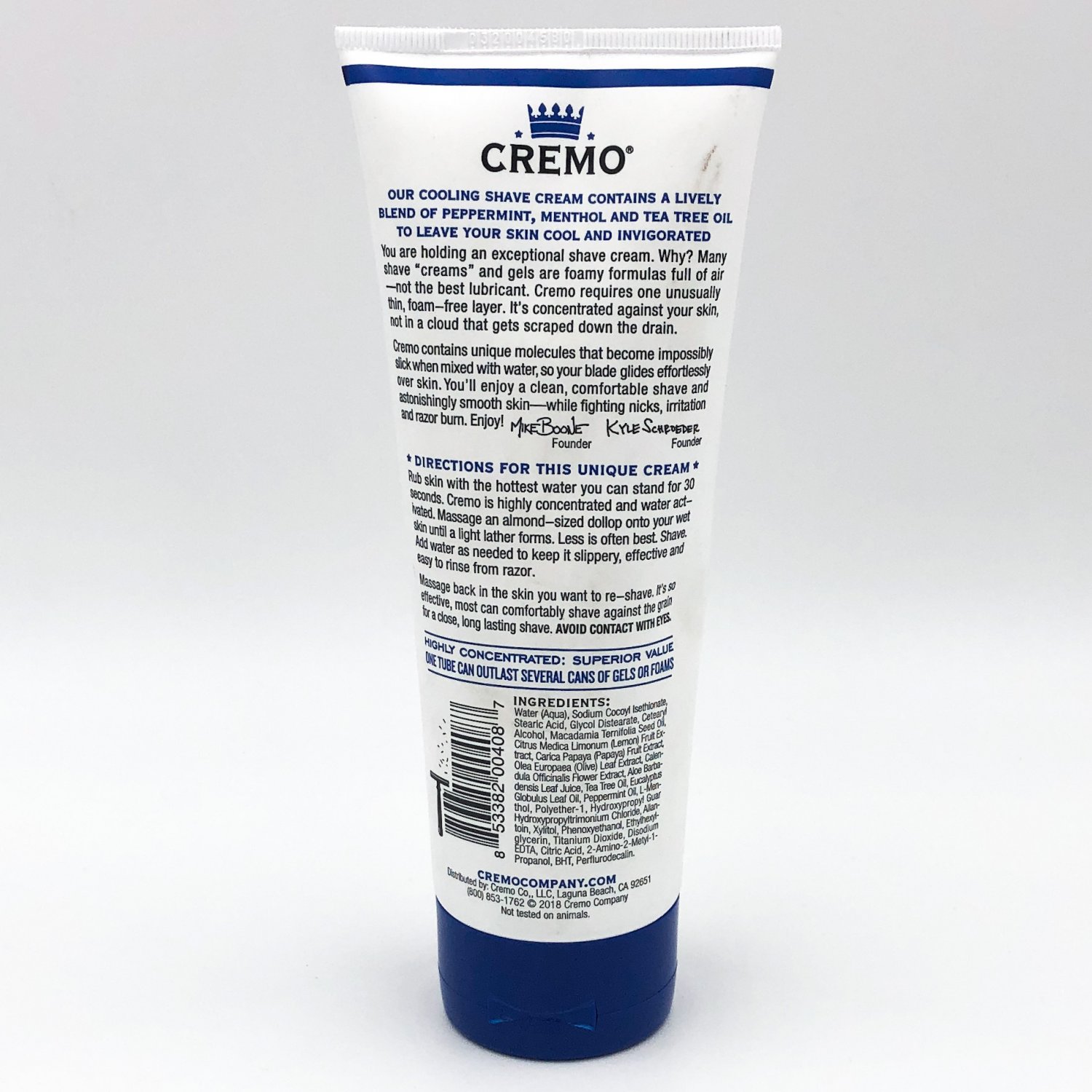 Cremo Cooling Concentrated Shave Cream 6 OZ