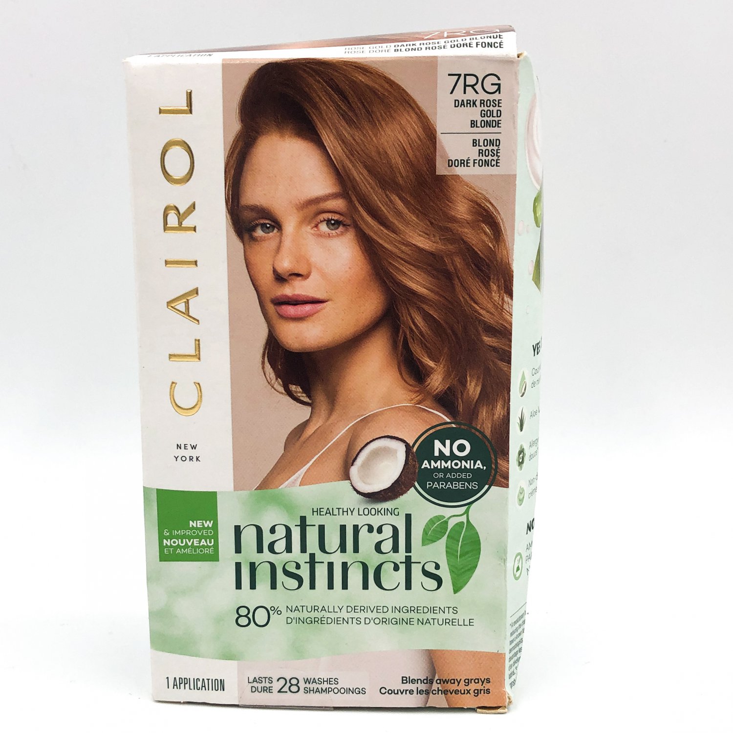 Clairol Natural Instincts 7RG Dark Rose Gold Blonde Hair Color Dye