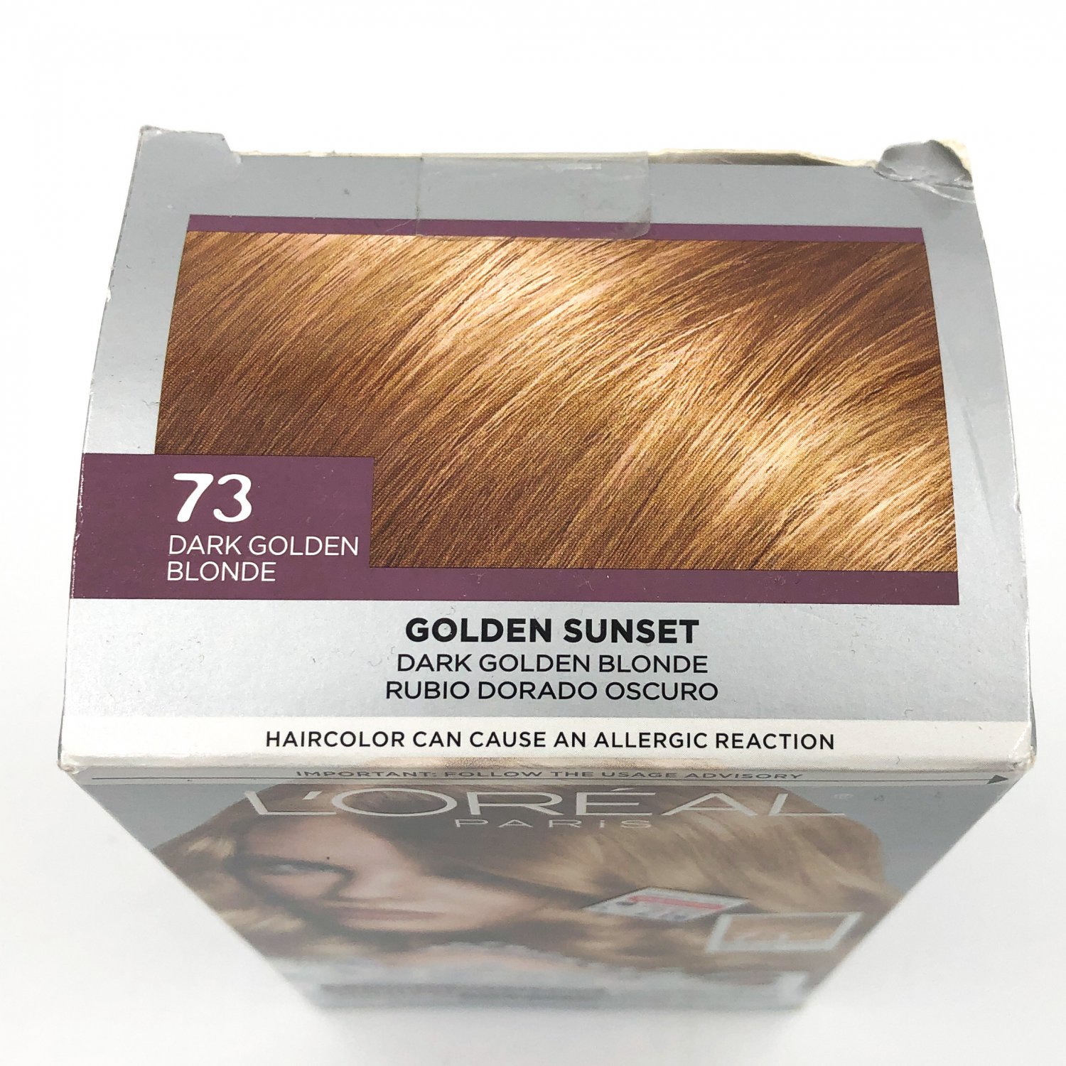 Loreal Feria Fashion Metallics Hair Color 73 Dark Golden Blonde