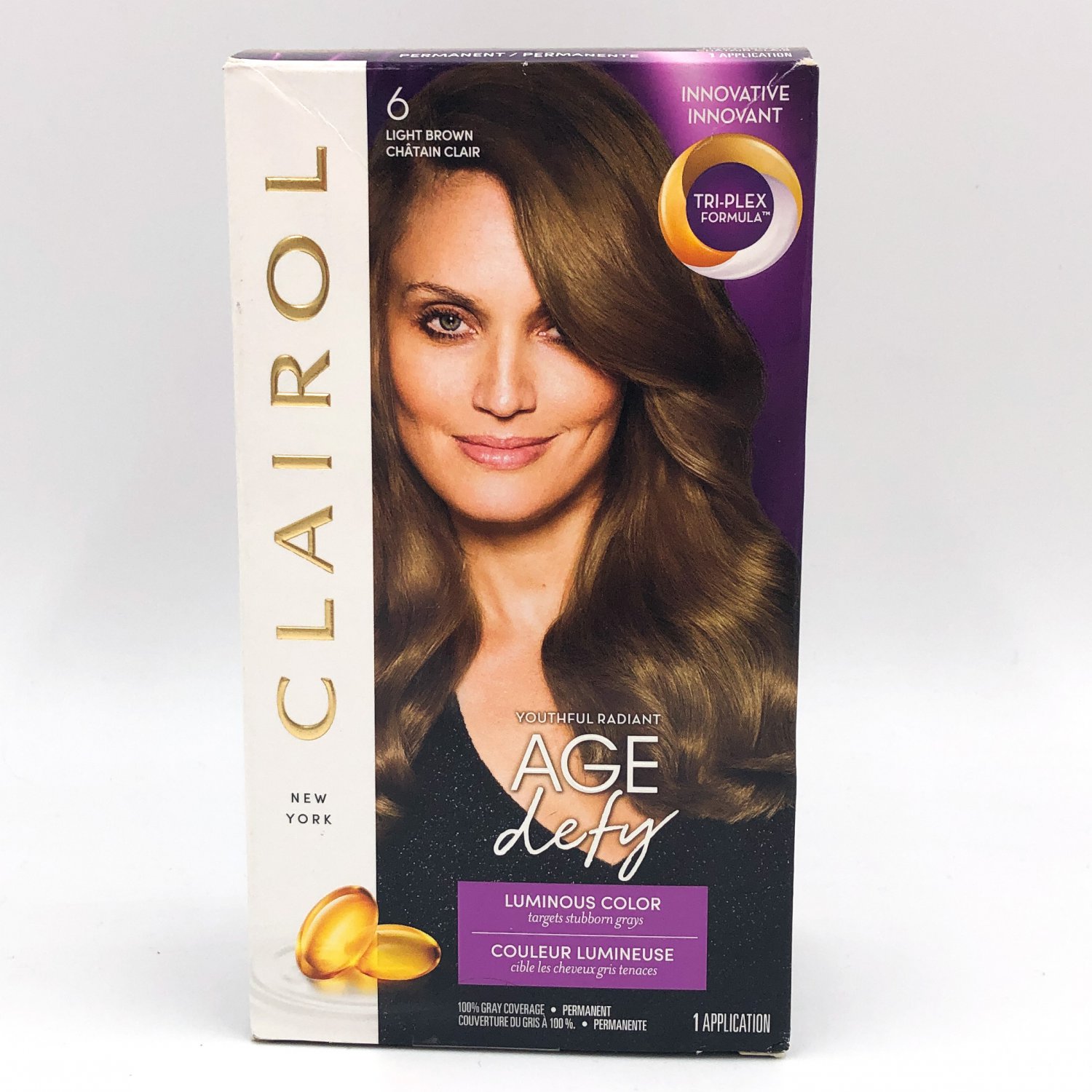 Clairol Age Defy Hair Color Kit 6 Light Brown