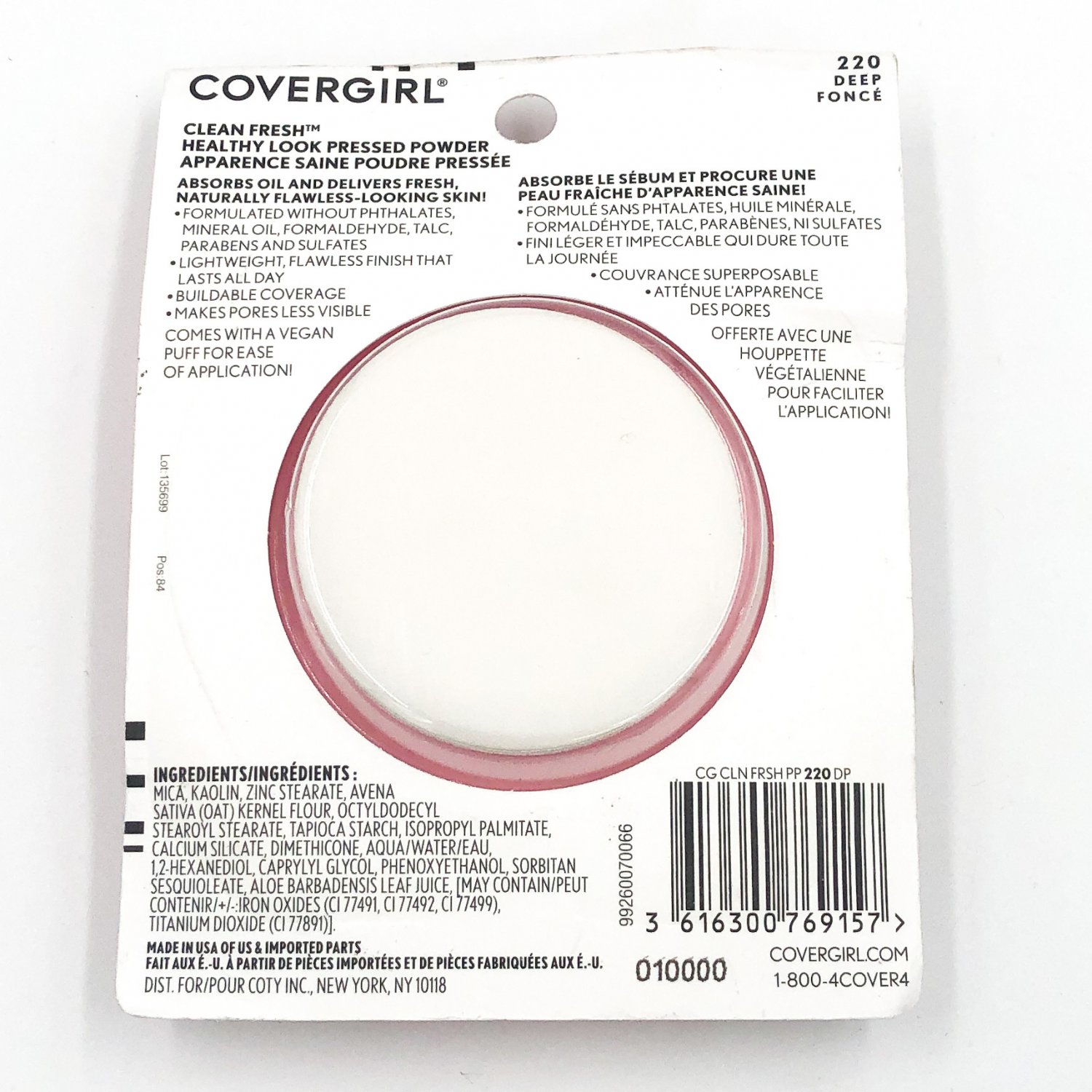 CoverGirl Clean Fresh Pressed Powder 220 Deep