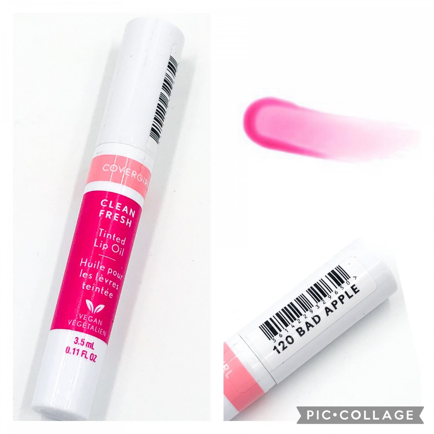 CoverGirl Clean Fresh Tinted Lip Oil 120 Bad Apple pink