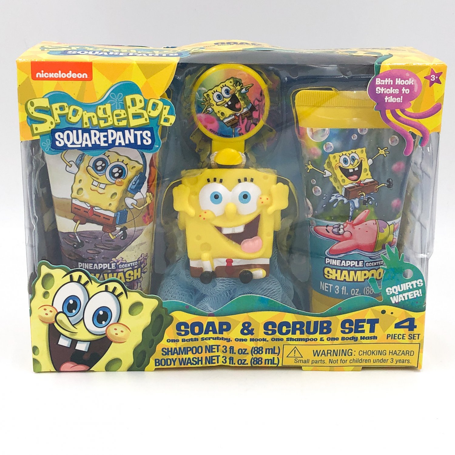 SpongeBob Squarepants Kids 4-PC Soap & Scrub Bath Set