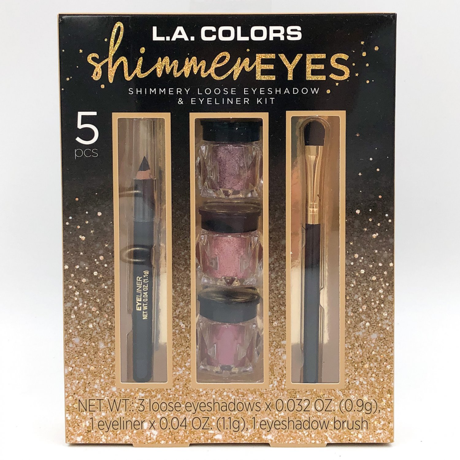 LA COLORS shimmer EYES 5-Pc Eyeshadow & Eyeliner Kit