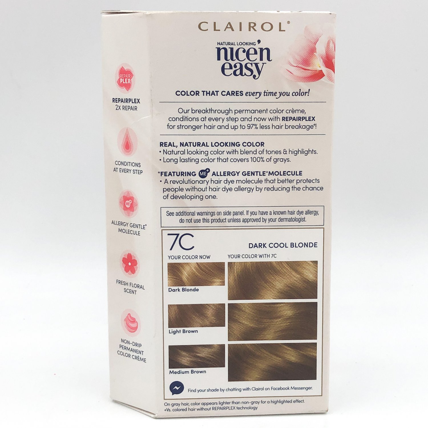 Clairol Nice ‘N Easy Hair Color 7C Dark Cool Blonde Dye