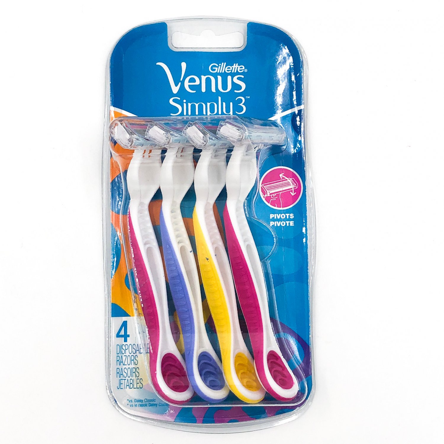 Gillette Venus Simply 3 Disposable Razor 4-Pack