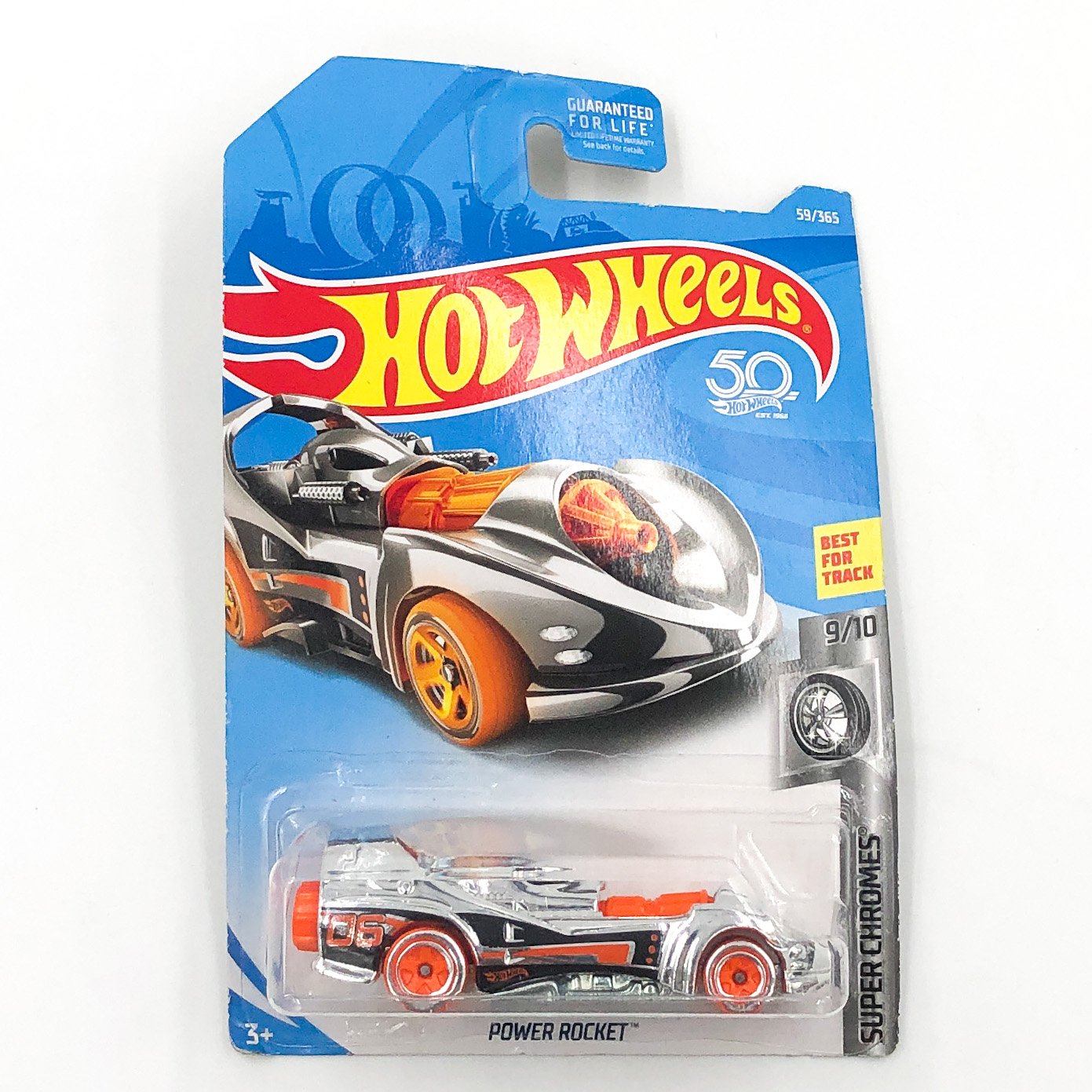 Hot Wheels Super Chromes Power Rocket Car 9/10 Silver