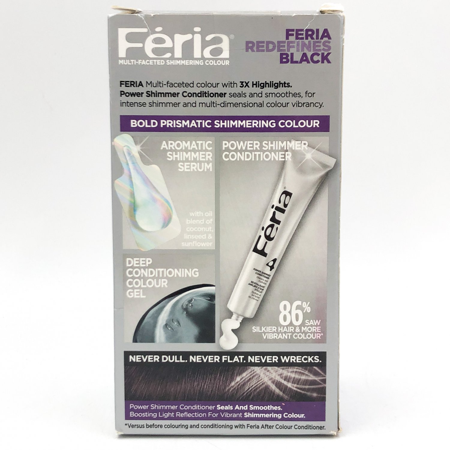 Loreal Feria M32 Violet Soft Black Multi-Faceted Shimmering Hair Color ...