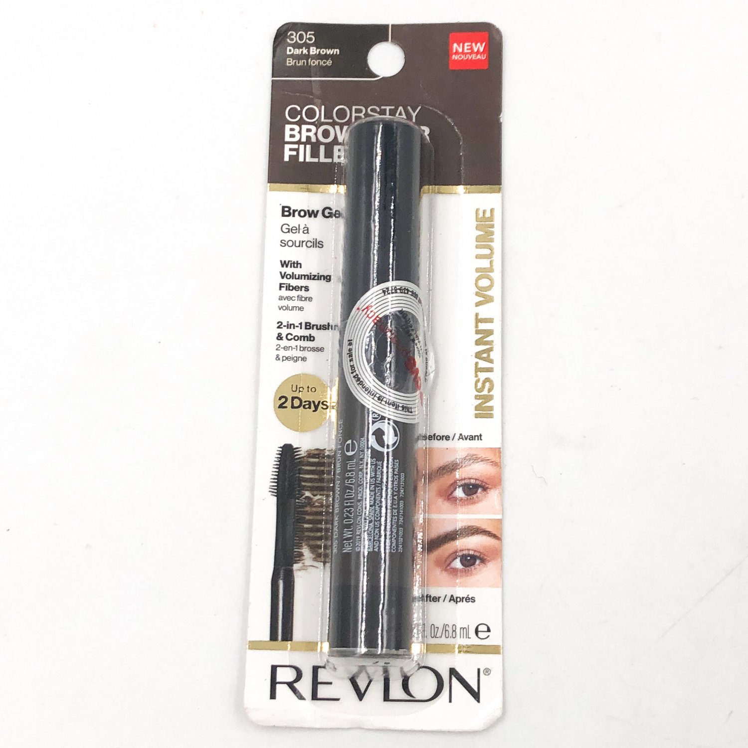 Revlon ColorStay Brow Fiber Filler Gel 305 Dark Brown