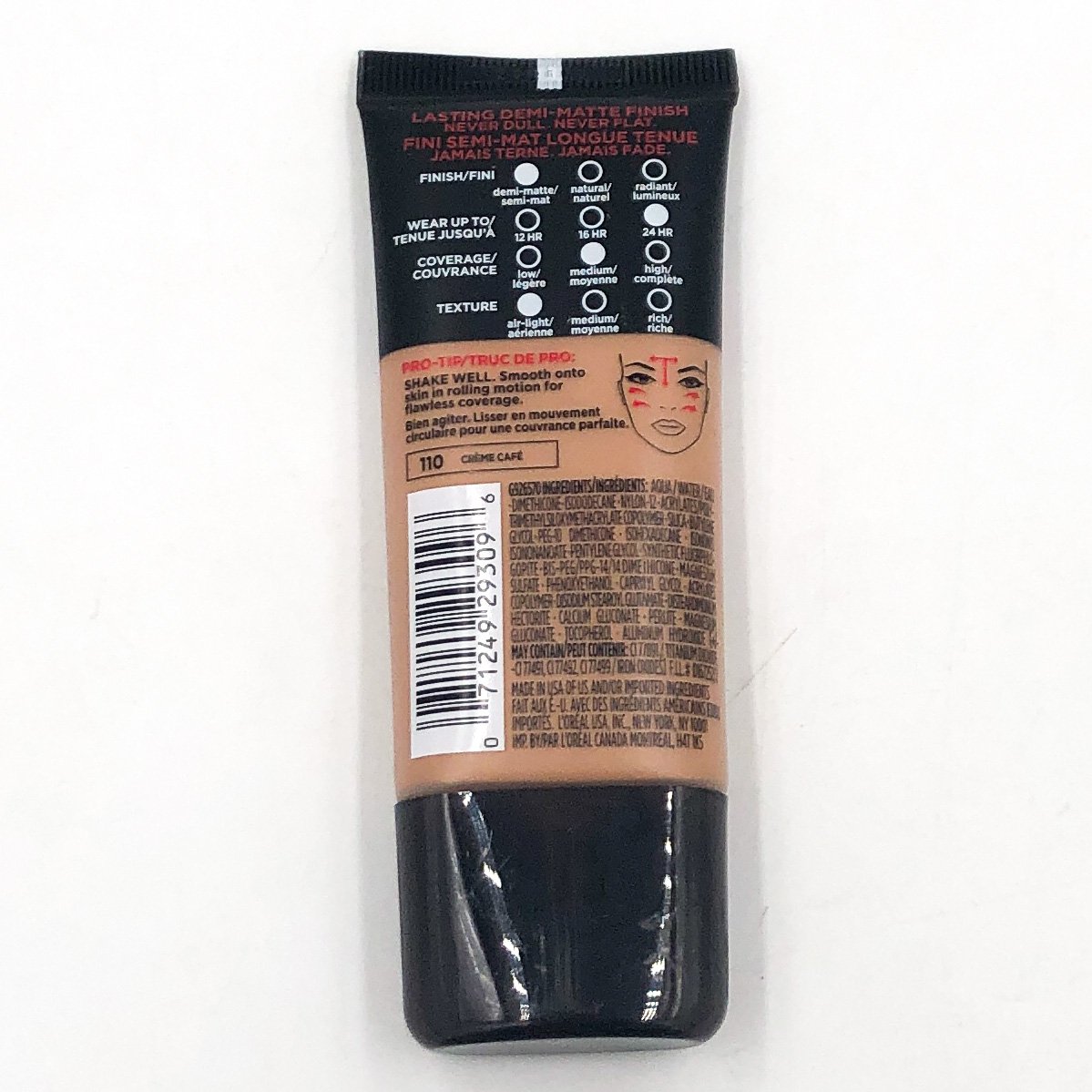 Loreal Infallible Pro-Matte Liquid Foundation 110 Creme Cafe