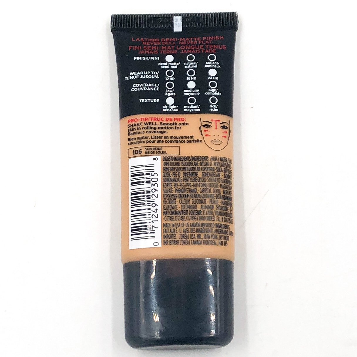 Loreal Infallible Pro-Matte Liquid Foundation 106 Sun Beige