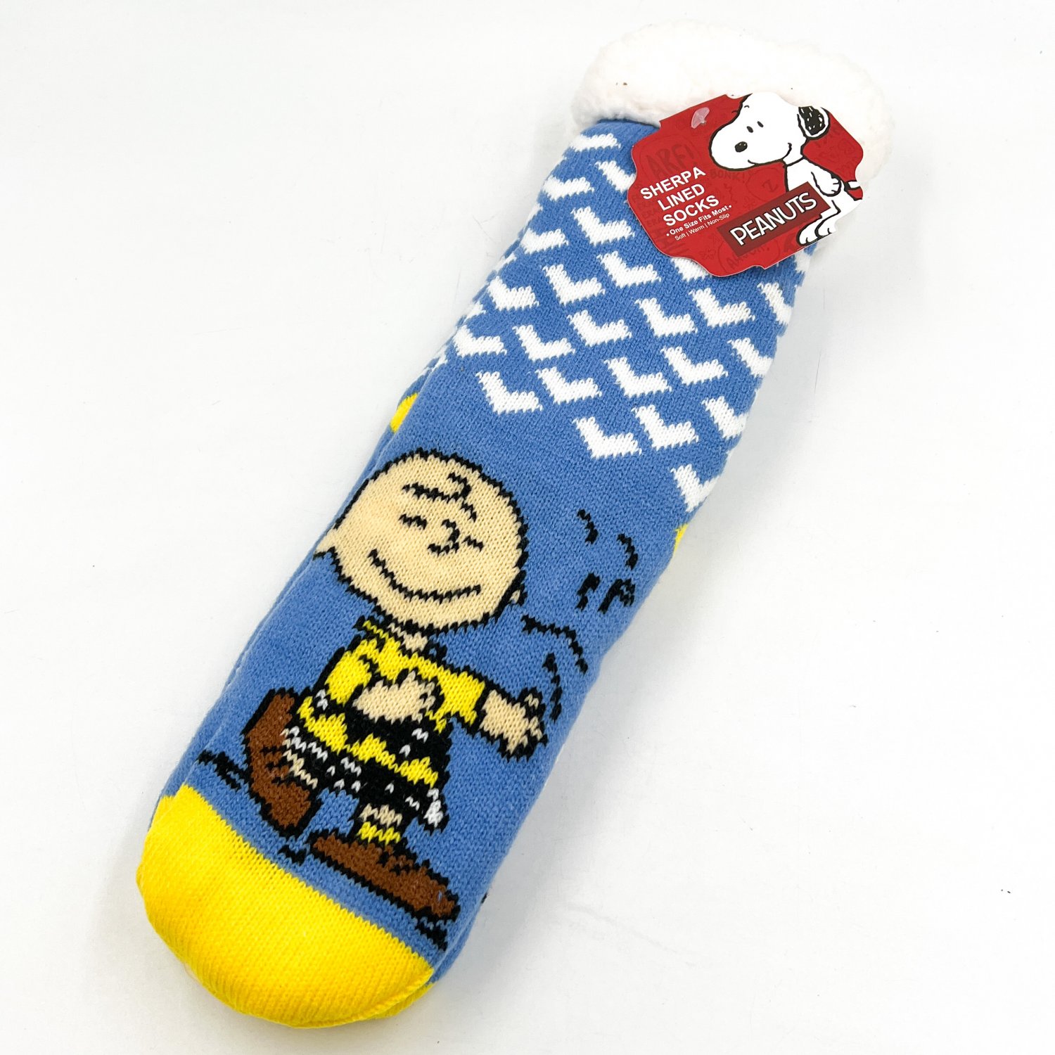 Peanuts Charlie Brown Sherpa Lined Slipper Socks
