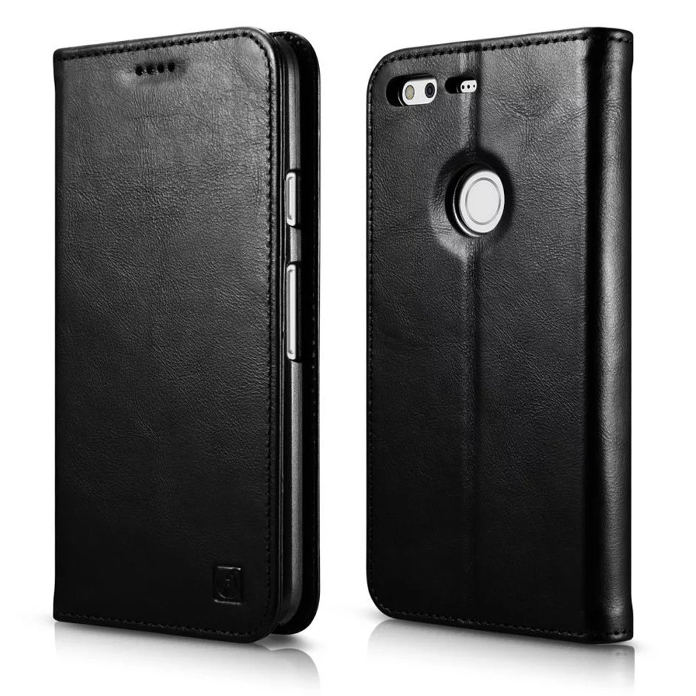 Google Pixel XL Leather Case, Icarer Genuine Leather Flip Folio Wallet ...