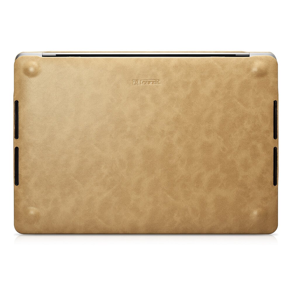 Macbook Pro 16-inch A2141 2019 Microfiber Leather Back Cover Case -Brown