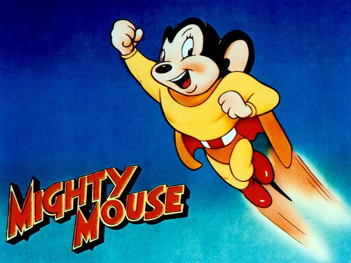 Mighty Mouse Retro Animation Art 32x24 Print Poster