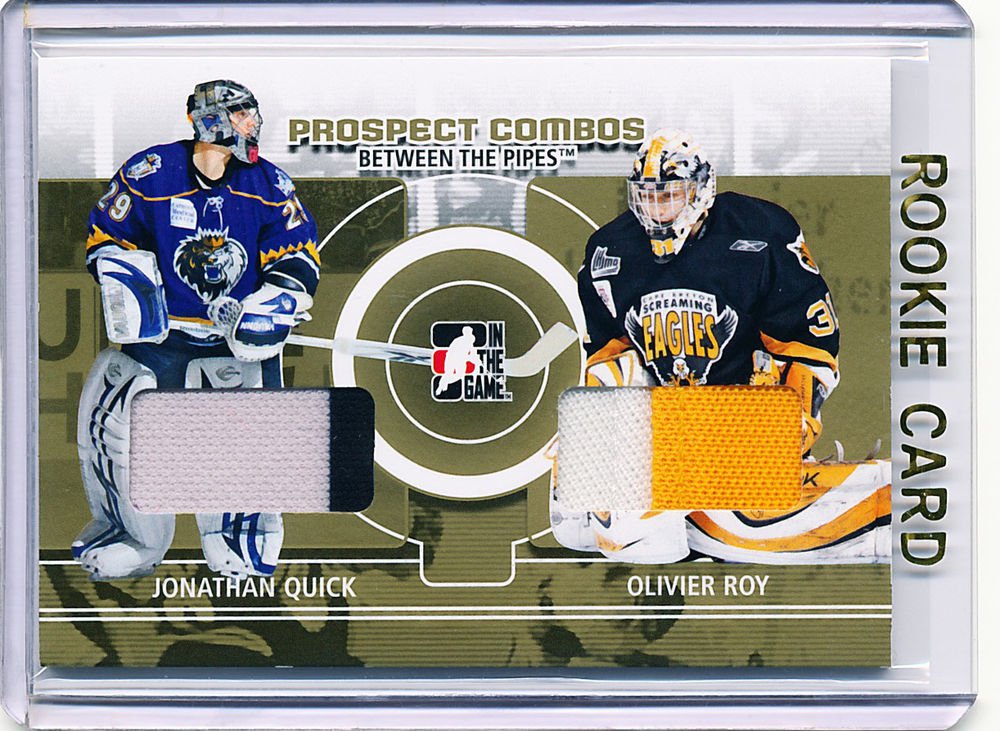 /10~LP~JSY~RC~JONATHAN QUICK 2008-09 Between The Pipes_ROOKIE JERSEY ...