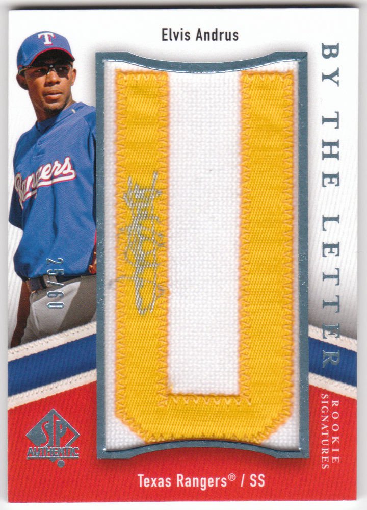 /60~AU~PATCH~RC~ELVIS ANDRUS 2009 SP Authentic_ROOKIE AUTO CARD~'09~ALL ...
