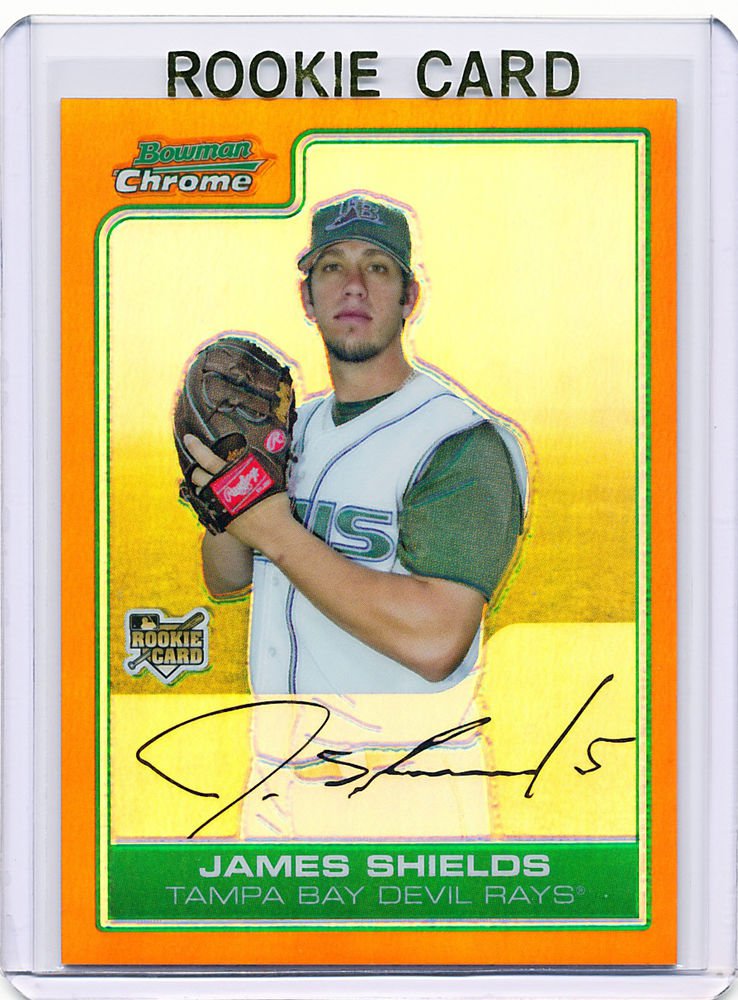 /25~REF~RC~JAMES SHIELDS 2006 Bowman Chrome_Orange Refractor ROOKIE ...