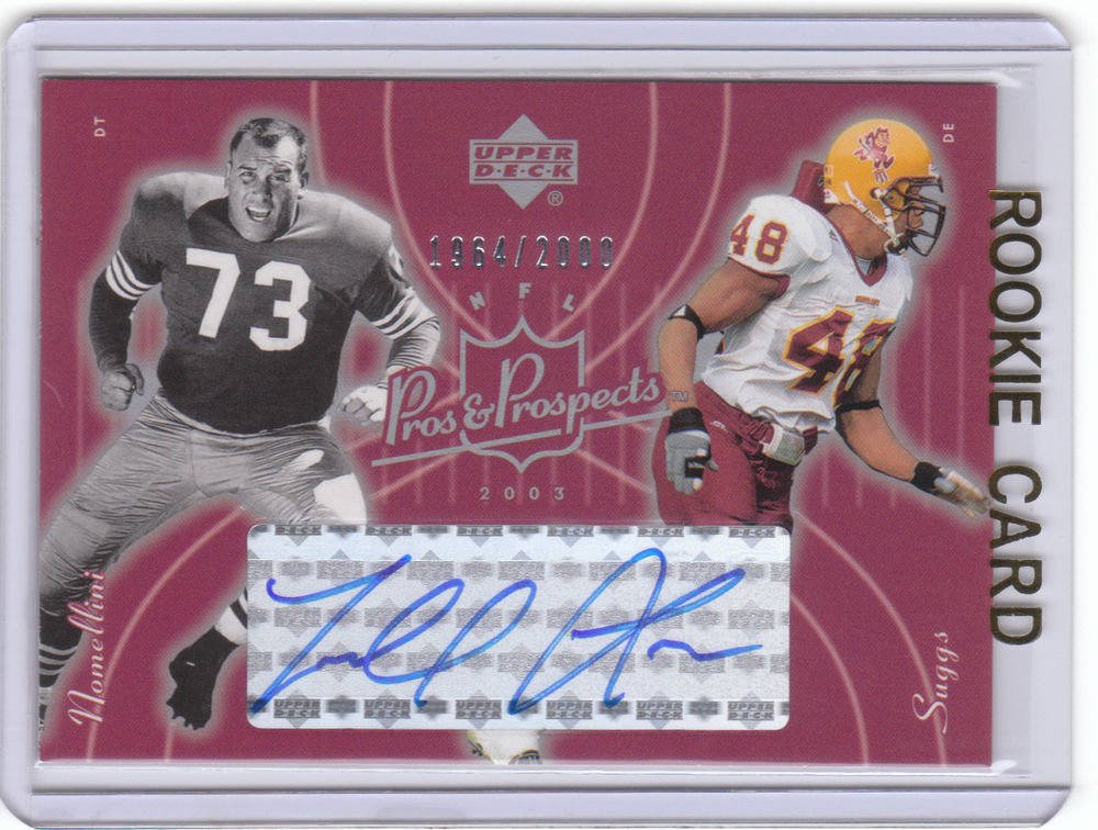 #d~AU~RC~TERRELL SUGGS~LEO NOMELLINI 2003 Upper Deck_ROOKIE AUTO CARD ...
