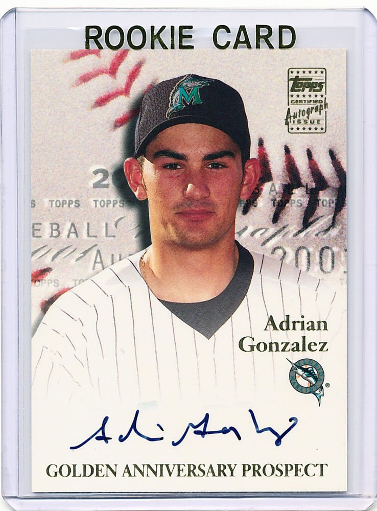 AU~RC~ADRIAN GONZALEZ 2001 Topps Golden Anniversary_ROOKIE AUTO CARD~01 ...