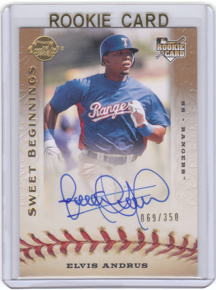 /350~AU~RC~ELVIS ANDRUS 2009 Sweet Spot ROOKIE AUTO CARD~09~ALL-STAR ...