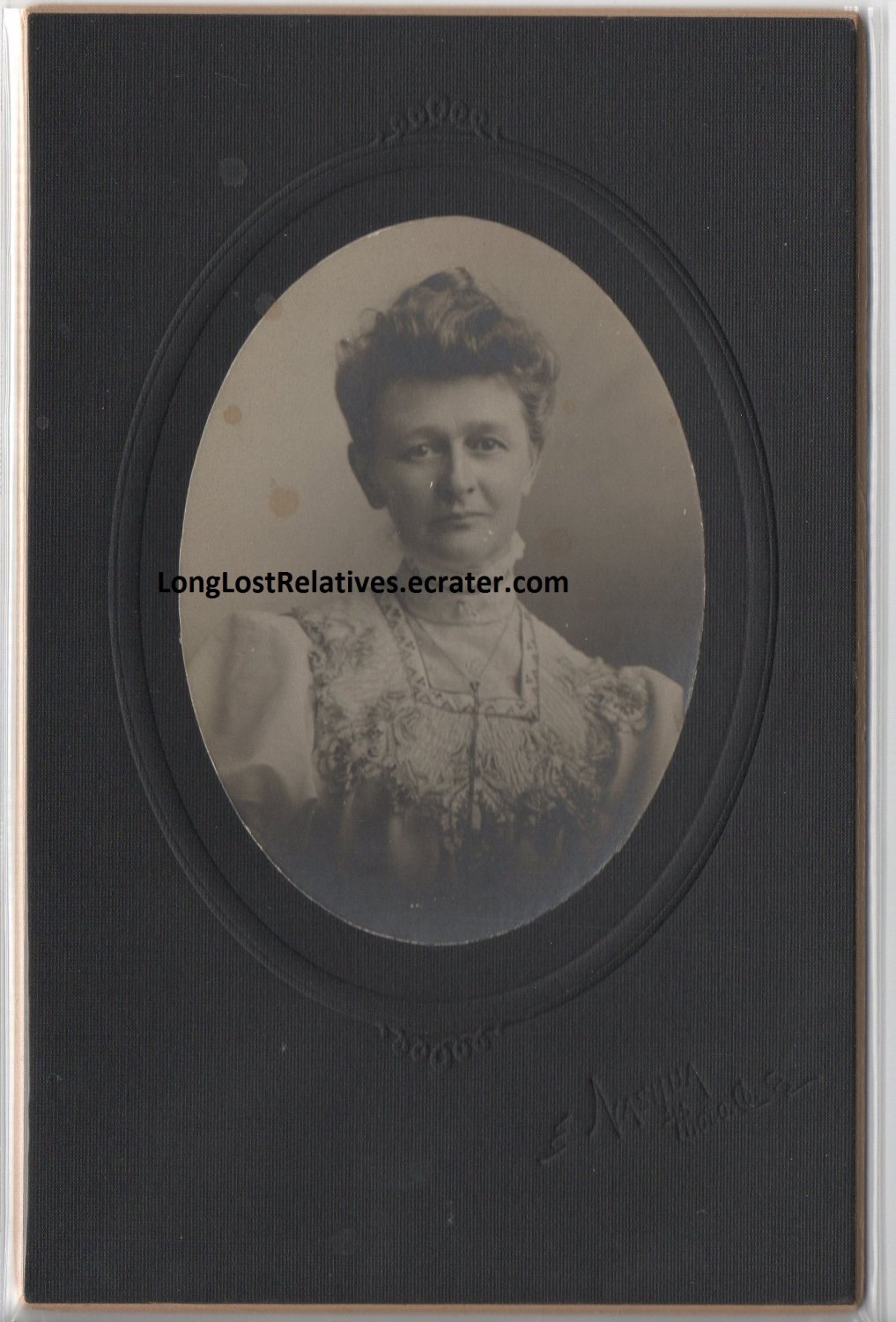 Eva Annette Willard Nye Marshall Cabinet card, Nasha, NH