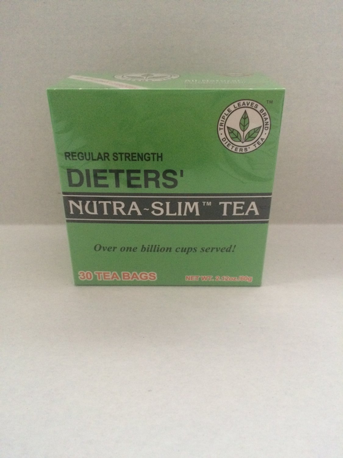 Regular Strength Dieters' Nutra-Slim Tea Triple Leaves Brand - 60 Tea Bags