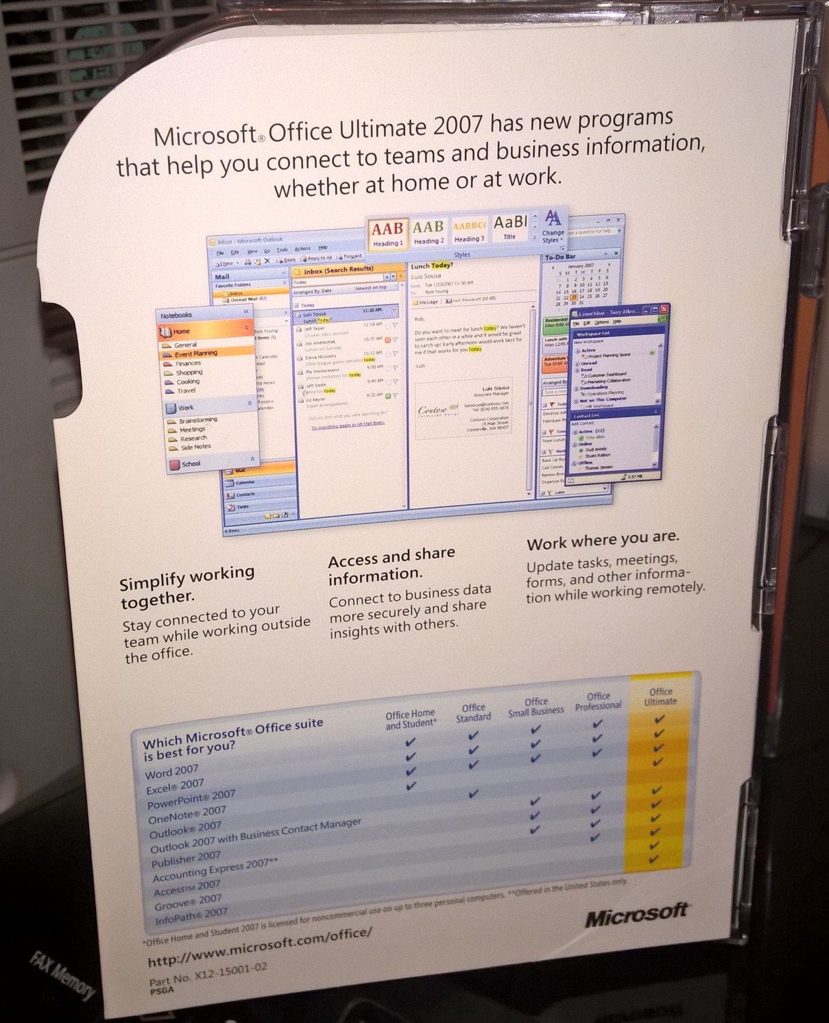 Microsoft Office 2007 Ultimate Full Retail Edition (76H-00325)