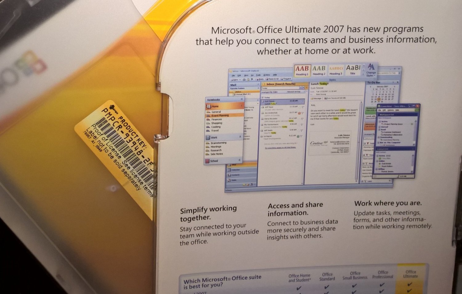 Microsoft Office 2007 Ultimate Full Retail Edition (76H-00325)