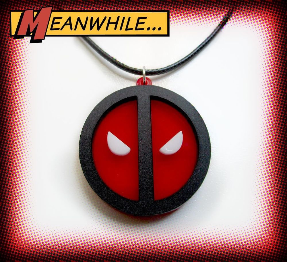 Deadpool Symbol Logo Emblem Face Pendant Necklace